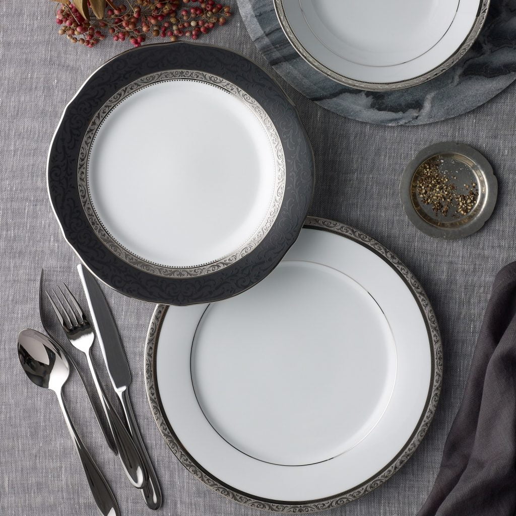 Noritake | Formal Dinnerware | Regent Platinum 12pce Dinner Set