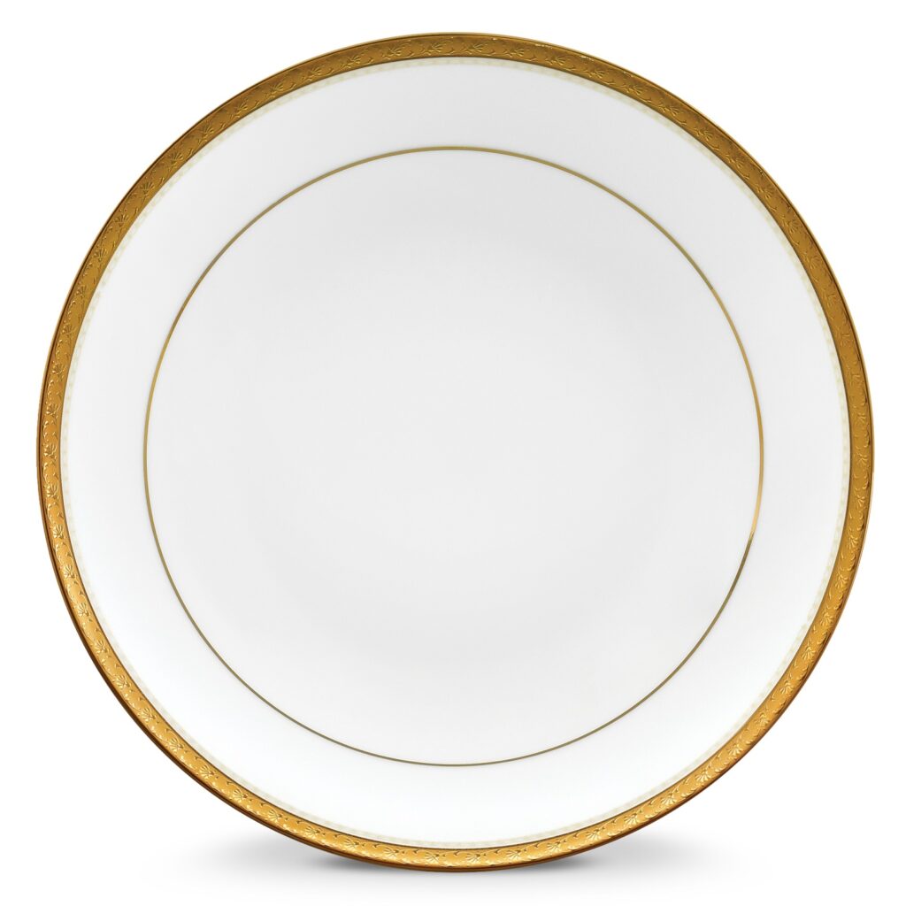 Charlotta Gold Fine Porcelain Microwave Safe 19cm Coupe Bowl - Noritake ...