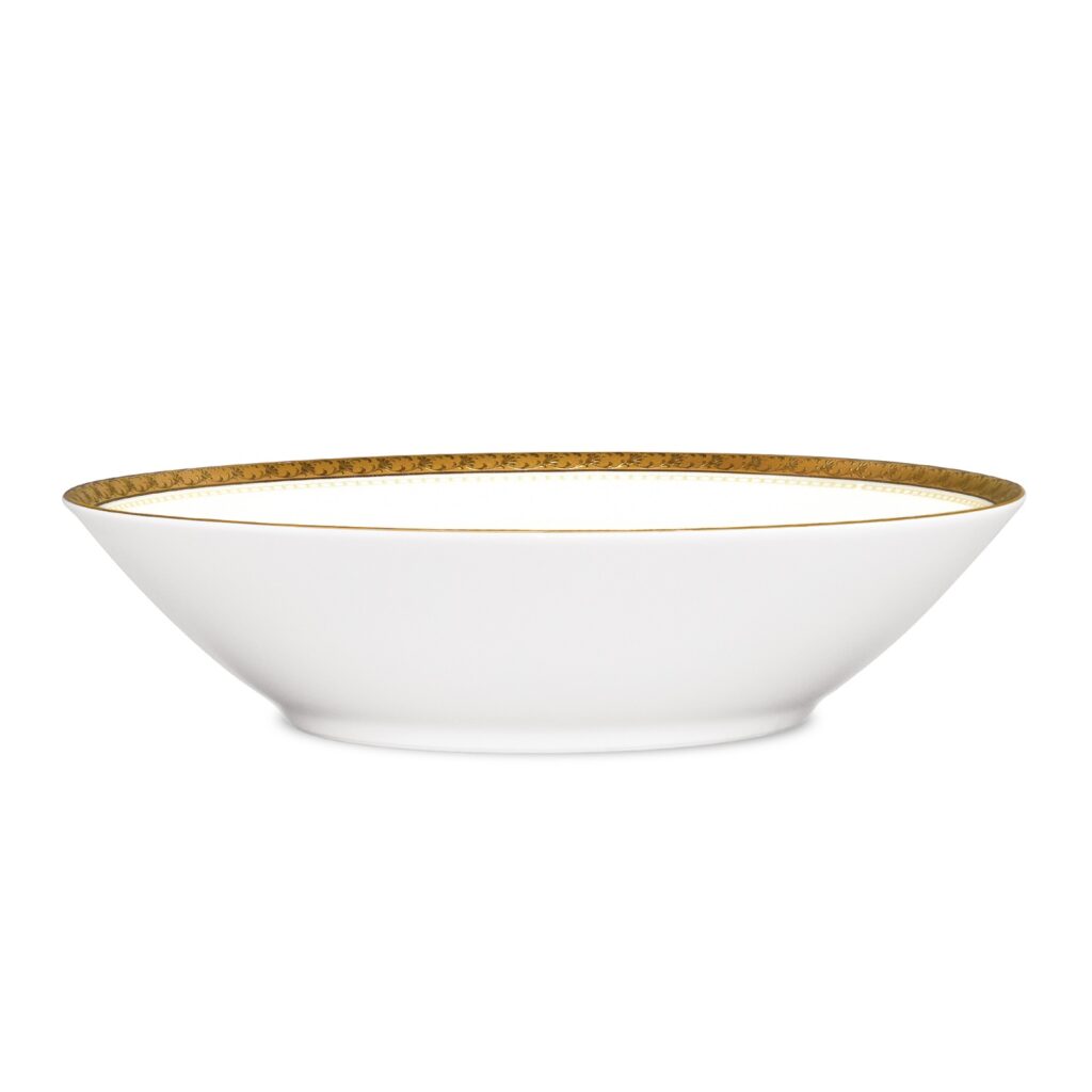 Charlotta Gold Fine Porcelain Microwave Safe 19cm Coupe Bowl - Noritake ...