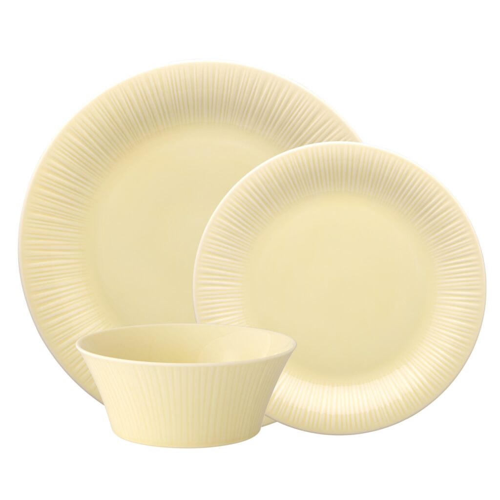 Conifere Yellow Fine Porcelain 12pce Dinner Setting for 4 - Noritake ...